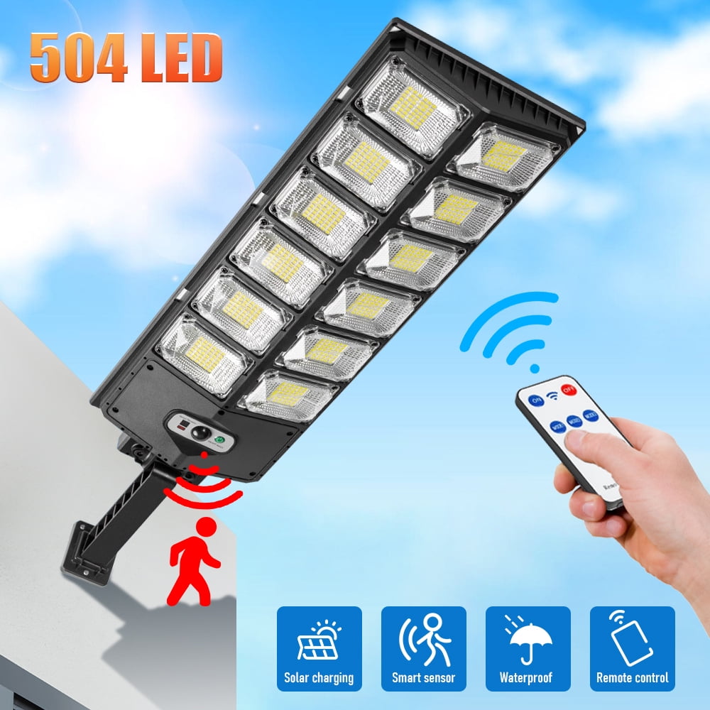 Solar Street Lights Outdoor Waterproof,Kepeak 6500K 6000LM Outdoor LED ...