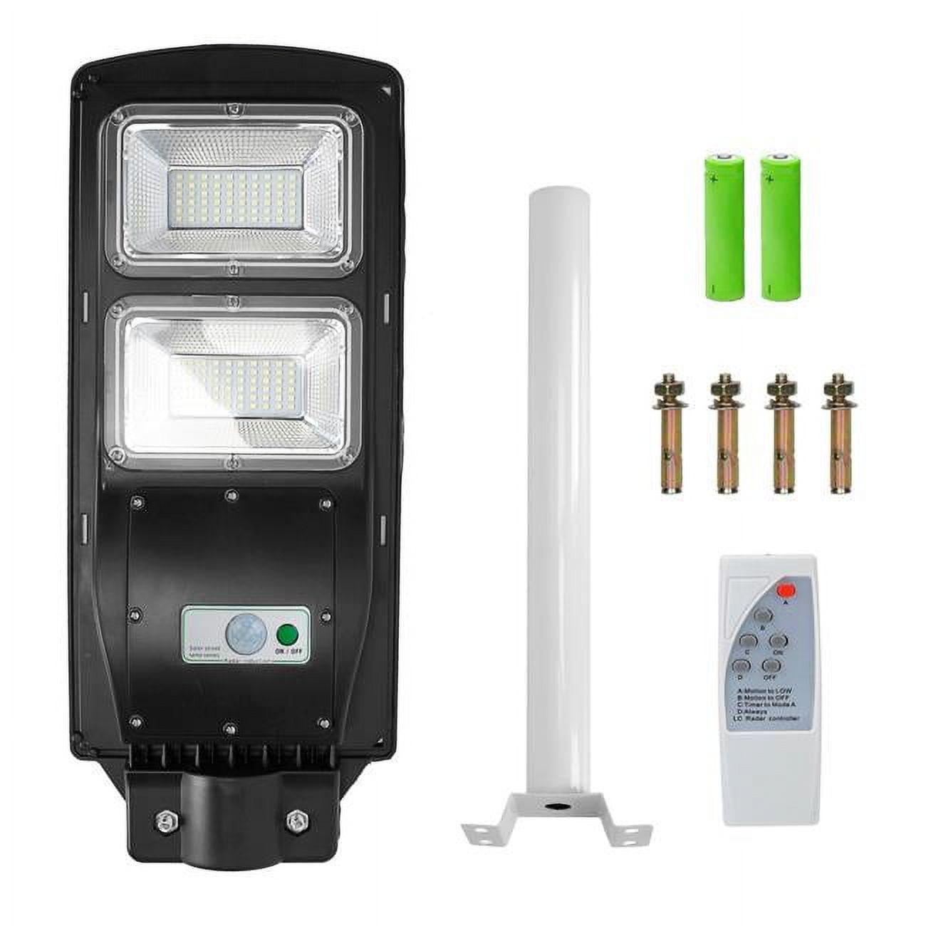 Solar Street Path Light Outdoor 120LEDs Radar Sensor Remote Control ...