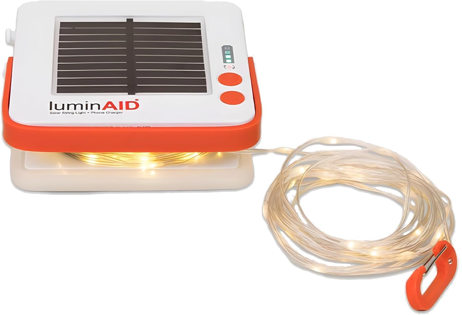 Solar String Light with Phone Charger - Rechargeable Tent Lights for ...