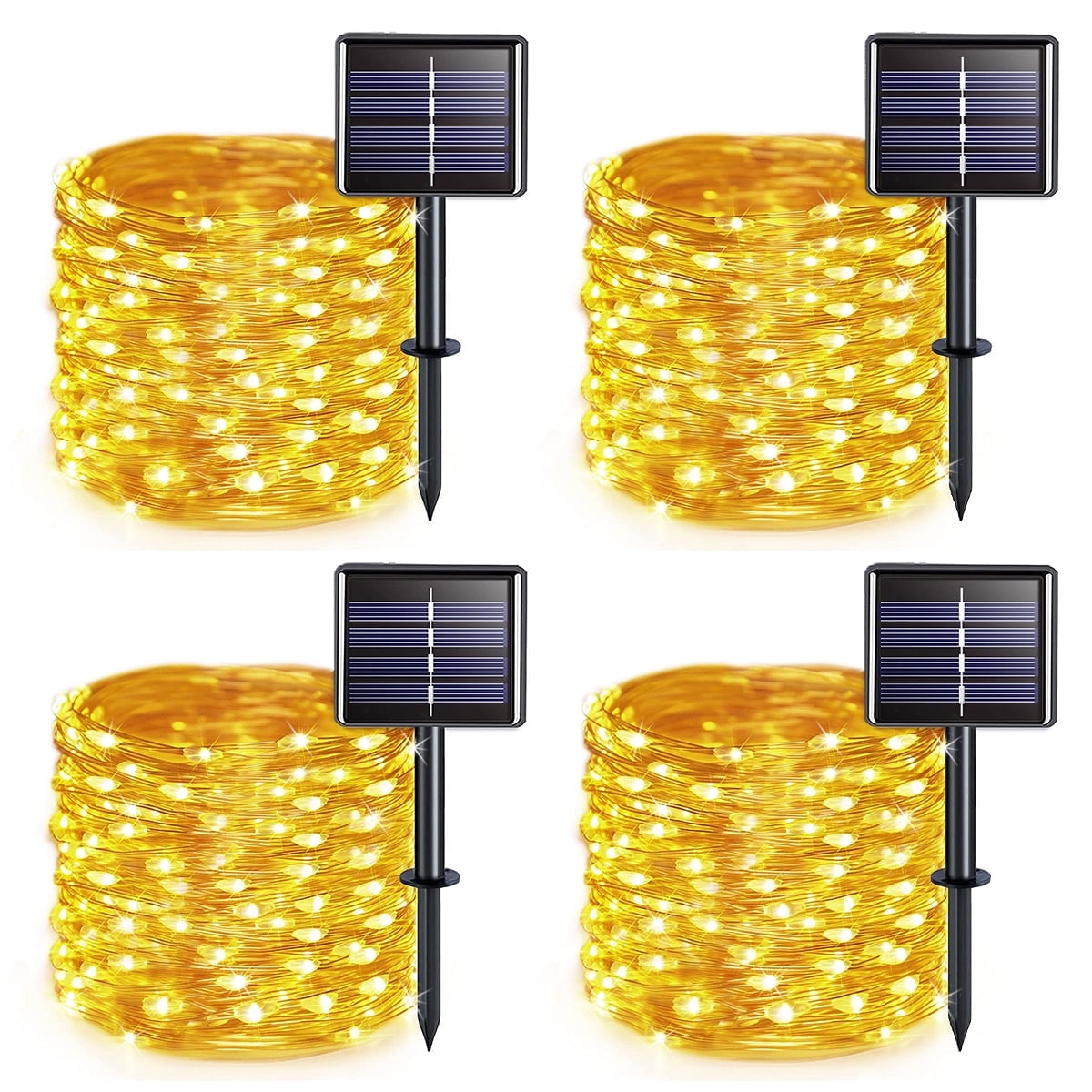 Solar String Lights, 100 LED Solar Fairy Lights 33 feet 8 Modes Lights ...