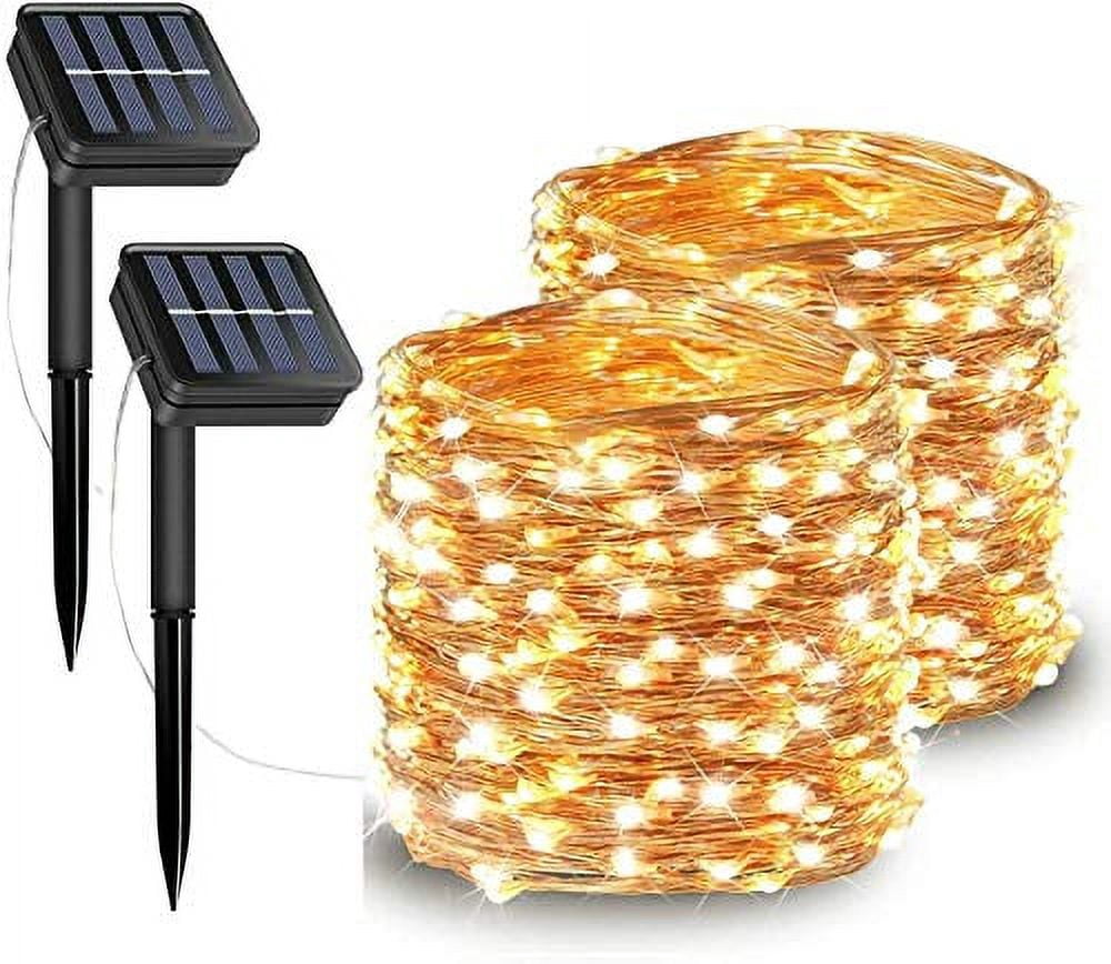 Solar String Lights,2 Pack 144ft 400 LED Outdoor String Lights ...