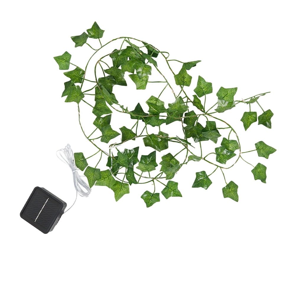 Solar String Lights Fairy Ivy Leaves Leaf Garland Hanging Lamp Rattan ...