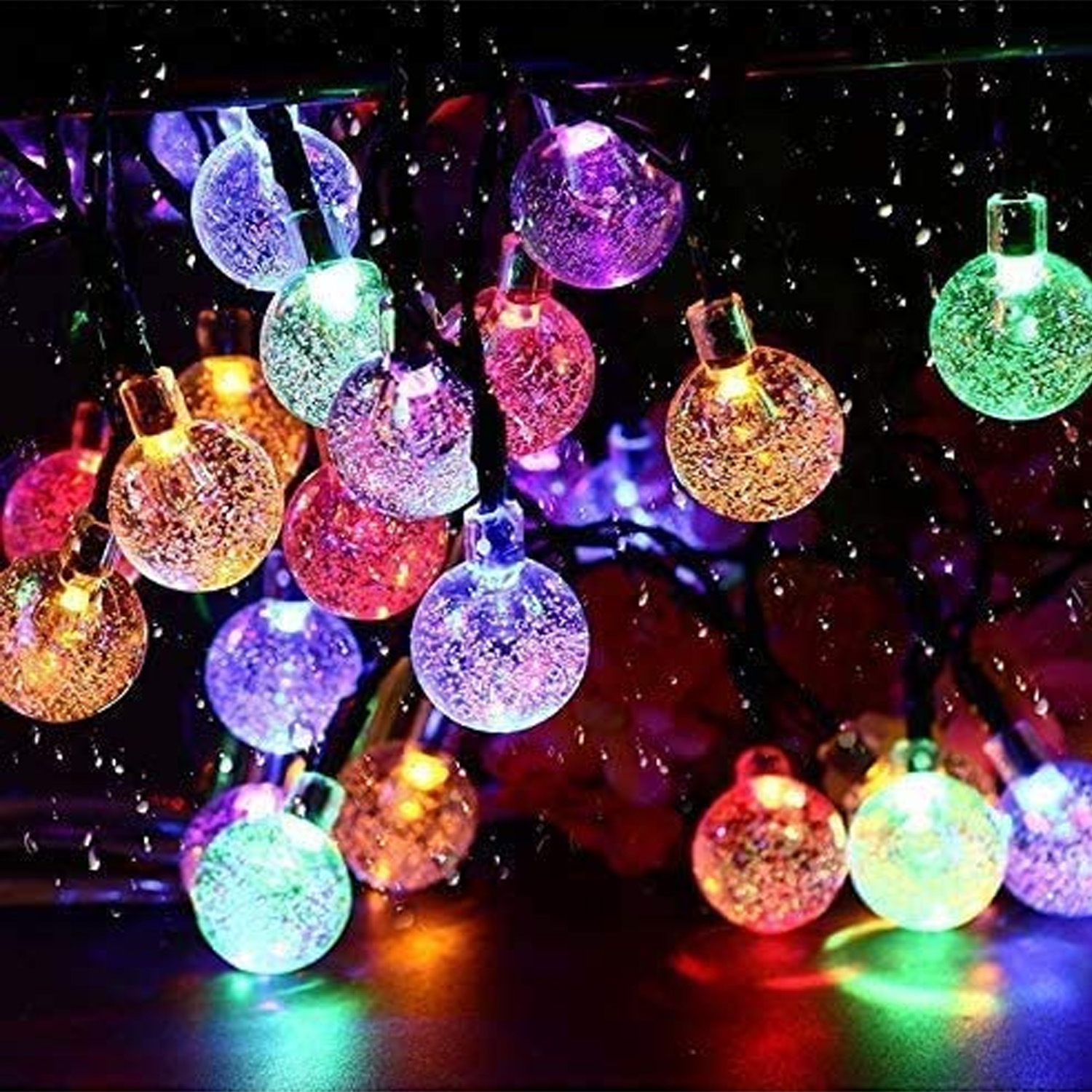 Solar String Lights Garden 100 LED 40Ft Outdoor String Lights Multi ...