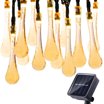 WHATOOK Solar Outdoor Waterproof Teardrop Lights, 39.4FT 100 LED, 8 ...