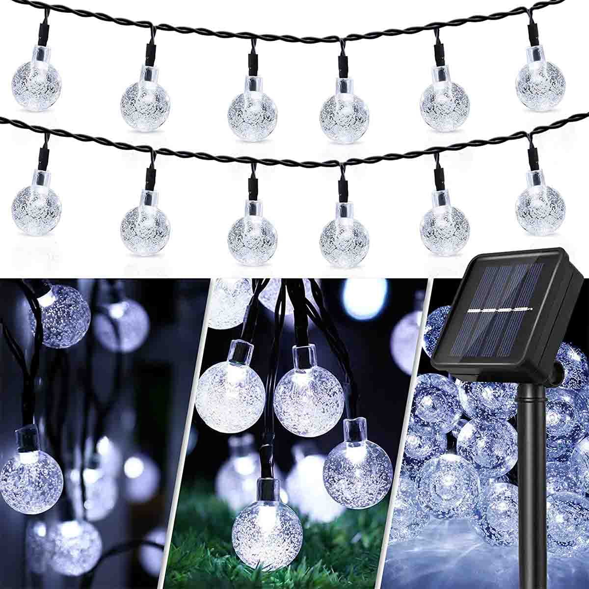 Solar String Lights Outdoor, 23ft 50 LED Solar Powered Fairy Lights ...