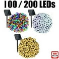 Solar Powered 100/200 LED String Lights, Waterproof for Indoor/Outdoor ...