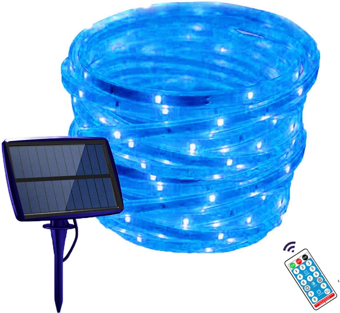 Solar Strip Lights, 10M 240LED Ribbon Mood Rope Light Solar LED Strip ...