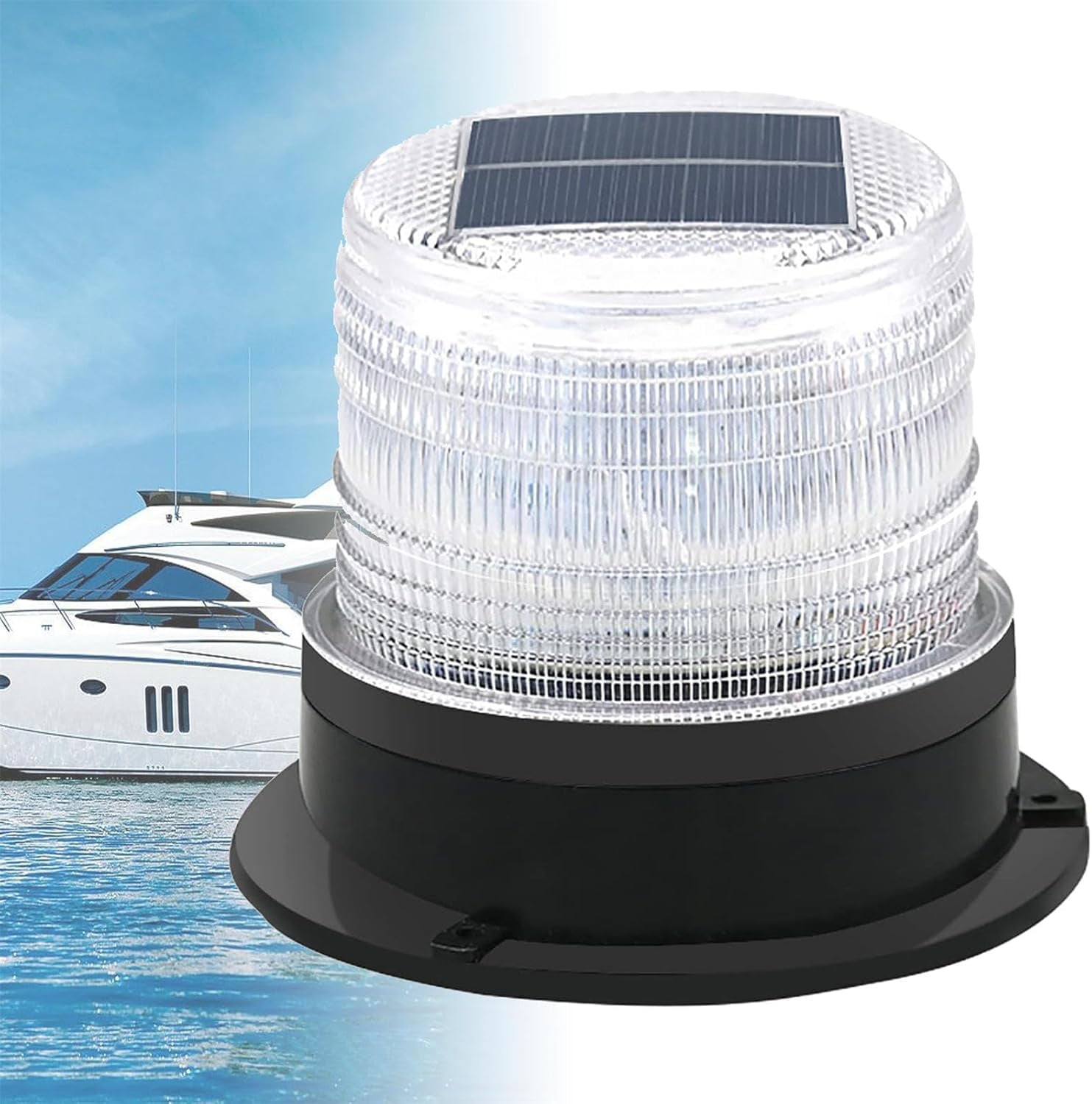Solar Strobe Warning Light, Safety Flashing Light with Strong Magnetic ...