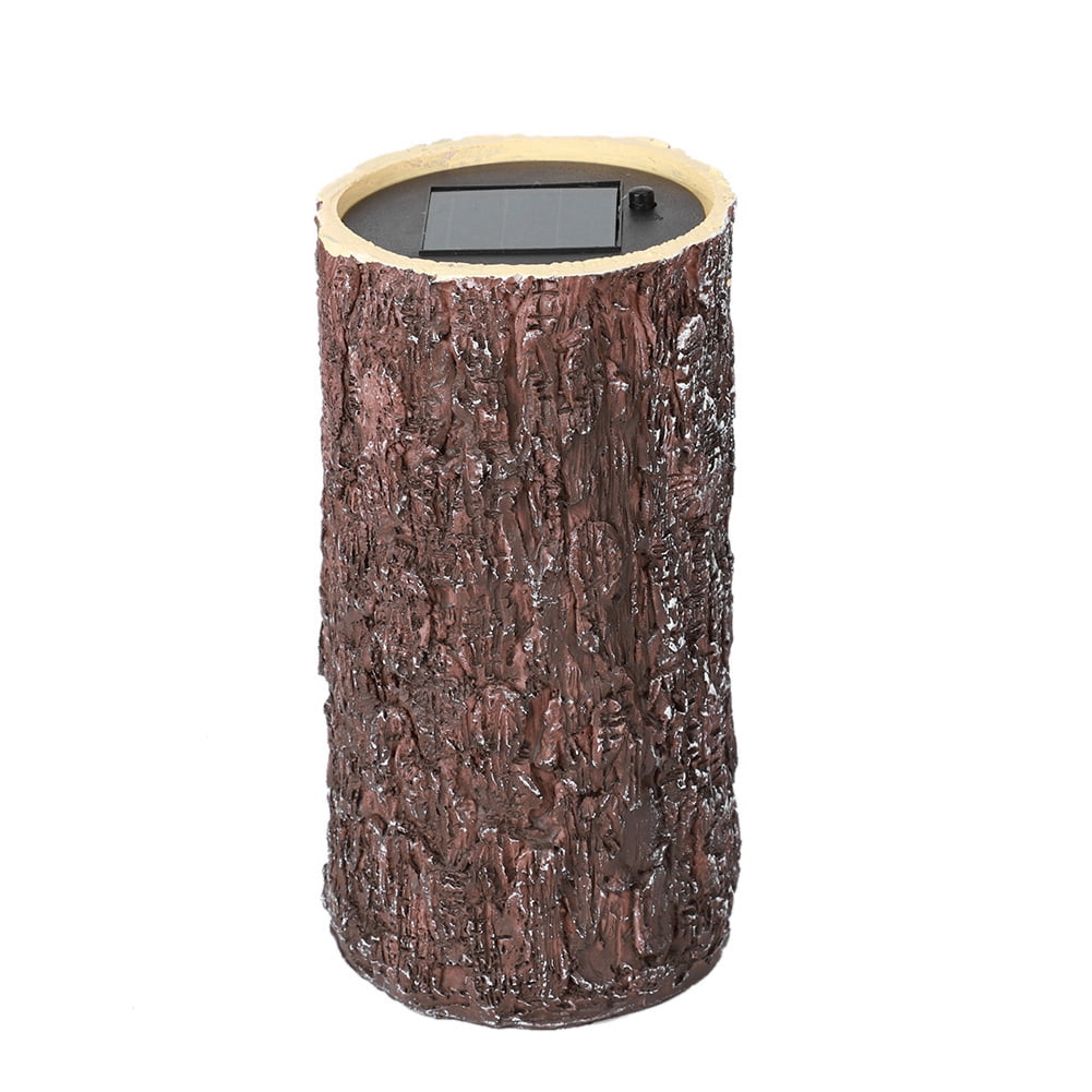 Solar Stump Light Landscape Column Candle Warm White Lamp Outdoor Lawn ...
