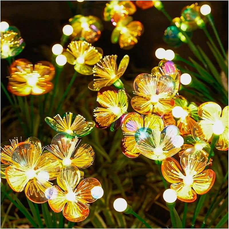 Solar Swaying Garden Lights – Upgraded Flower & Firefly Lights with ...