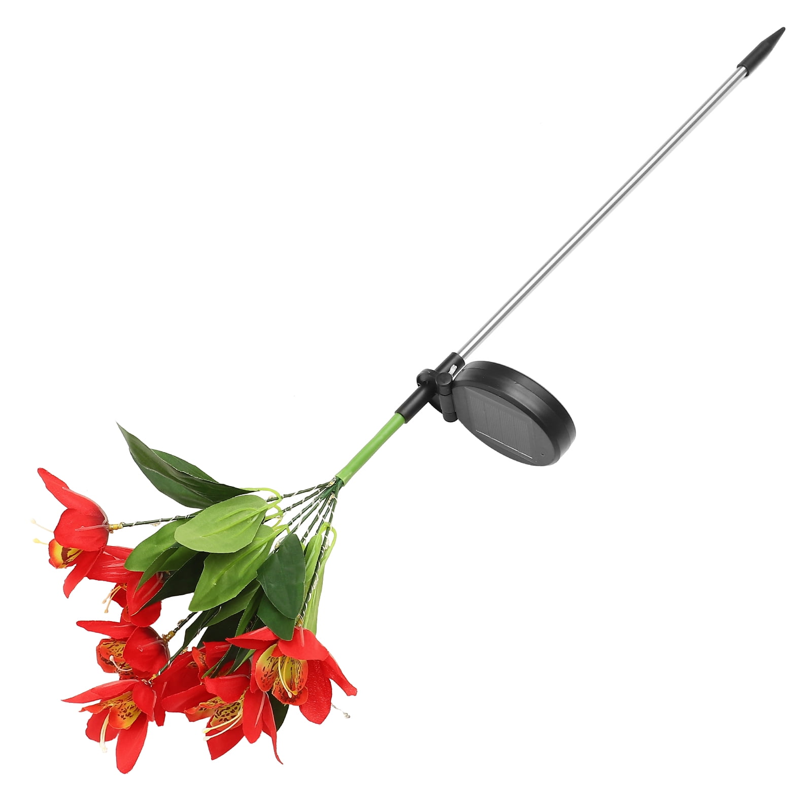 TABLZONE Red Solar Powered Flower Shape Garden Lights Waterproof ABS ...