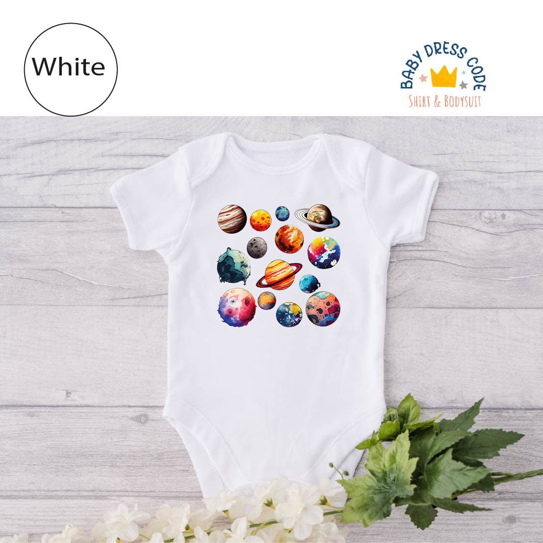 Solar System Baby Bodysuit, Planets Bodysuit, Space Baby Bodysuit ...