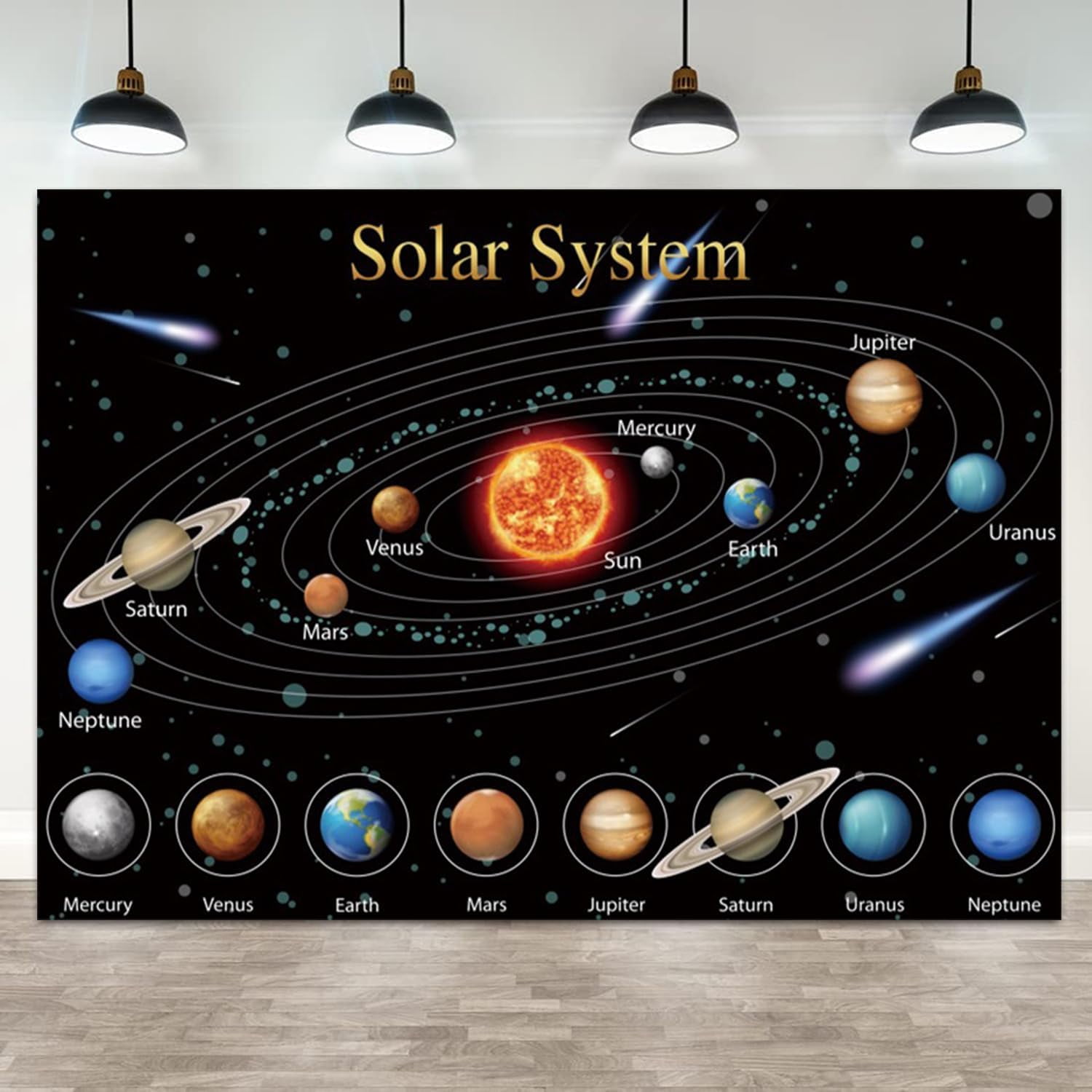 Solar System Backdrop Space Theme Photography Background Planets Stars ...