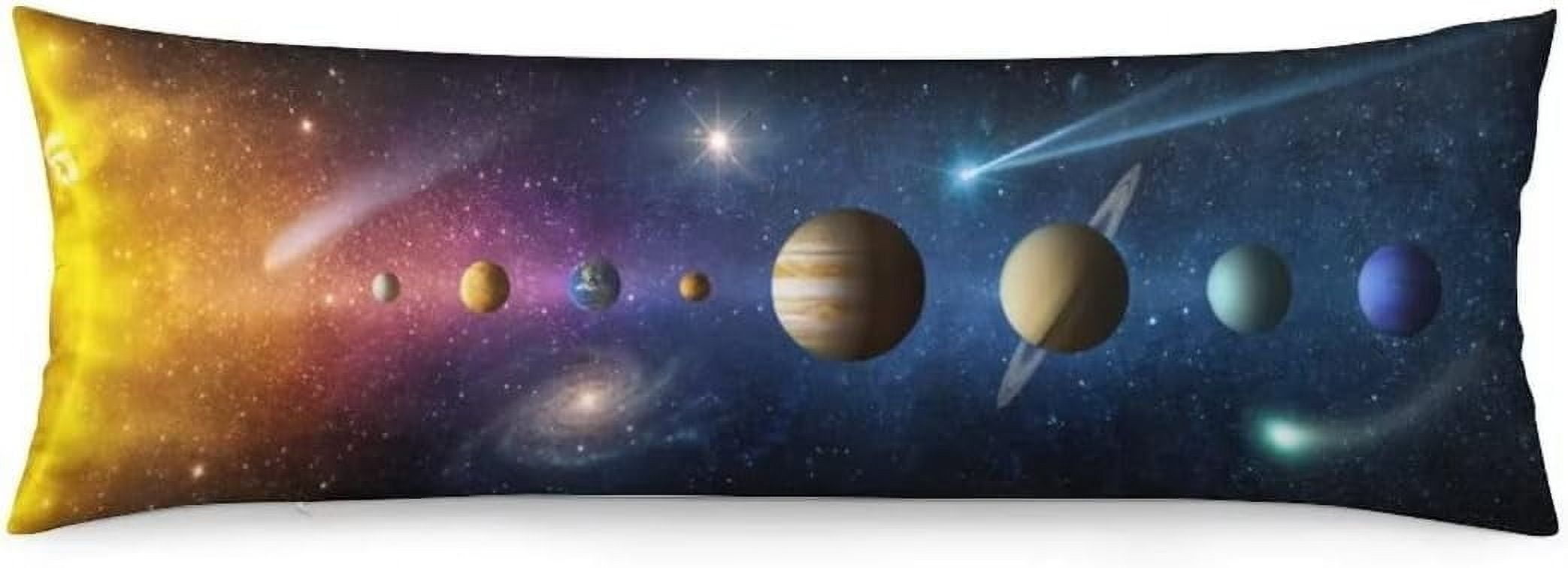 Solar System Body Pillow Cover Outer Space Universe Galaxy Planet Long ...