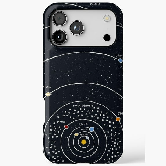 Solar System Celestial Diagram Phone Case for iPhone 11 through 17 Pro ...