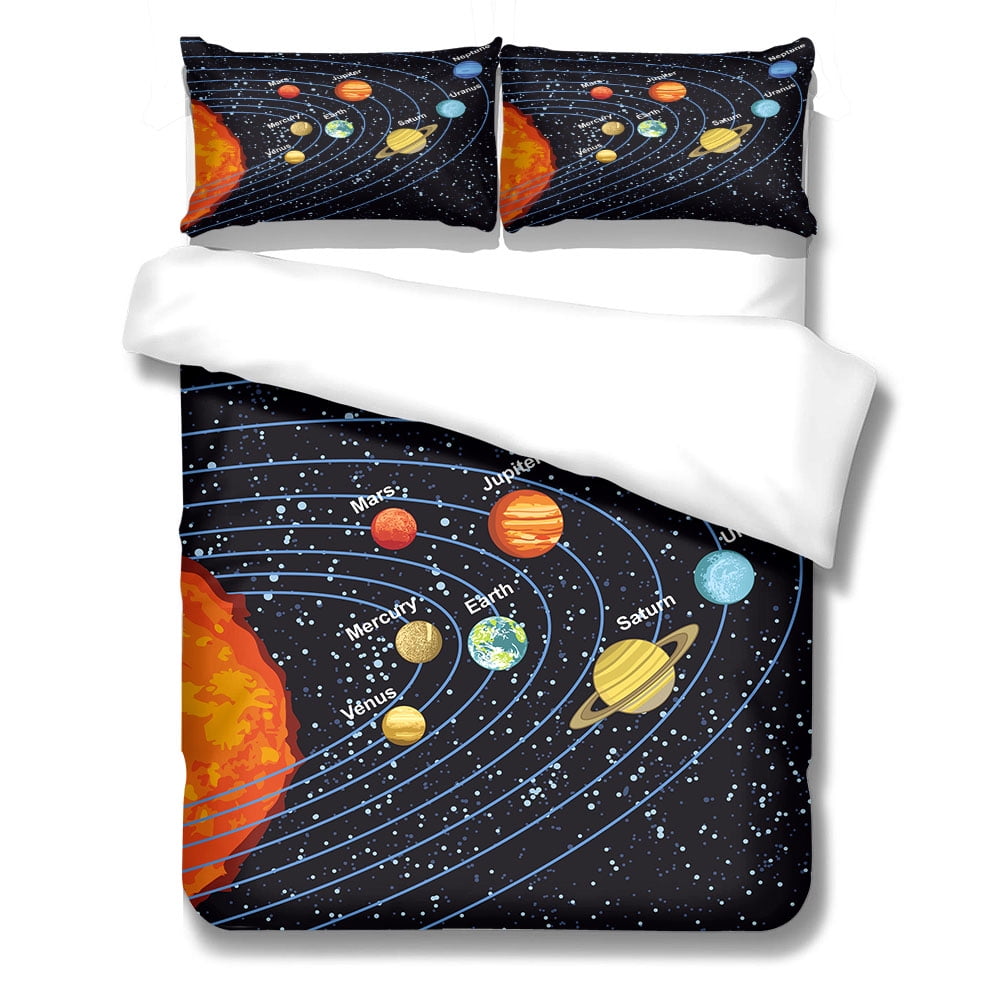 Solar System Chart Duvet Cover Set King Double Full Twin Single Size ...