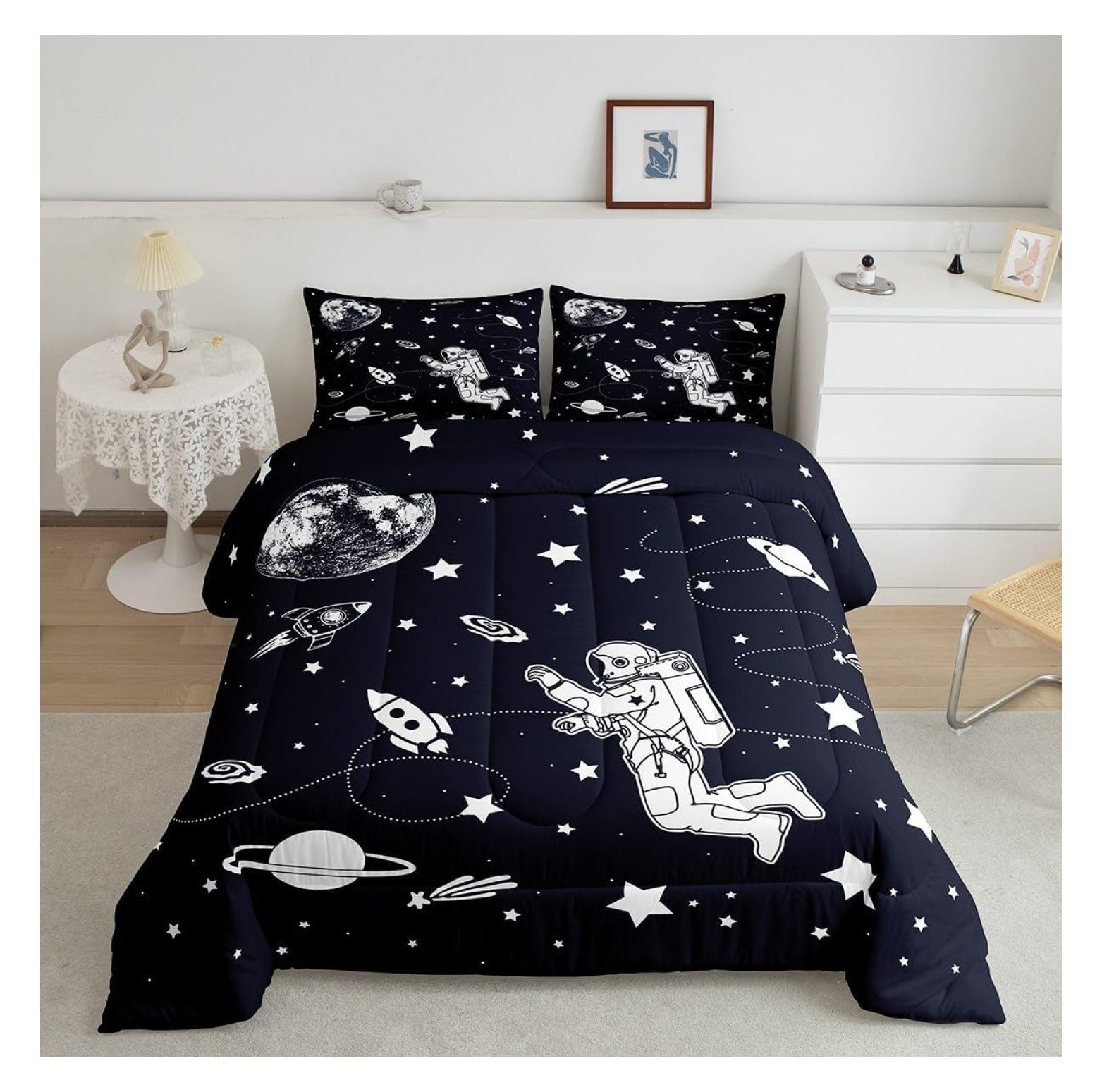 Solar System Comforter Set King Size Outer Space Comforter for Kids ...