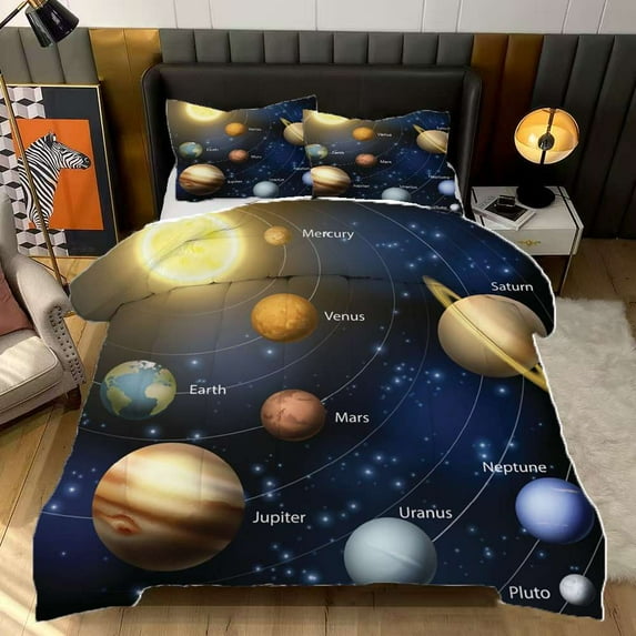 Solar System Comforter Set Queen Size Bedding Set For Travl Bedroom ...