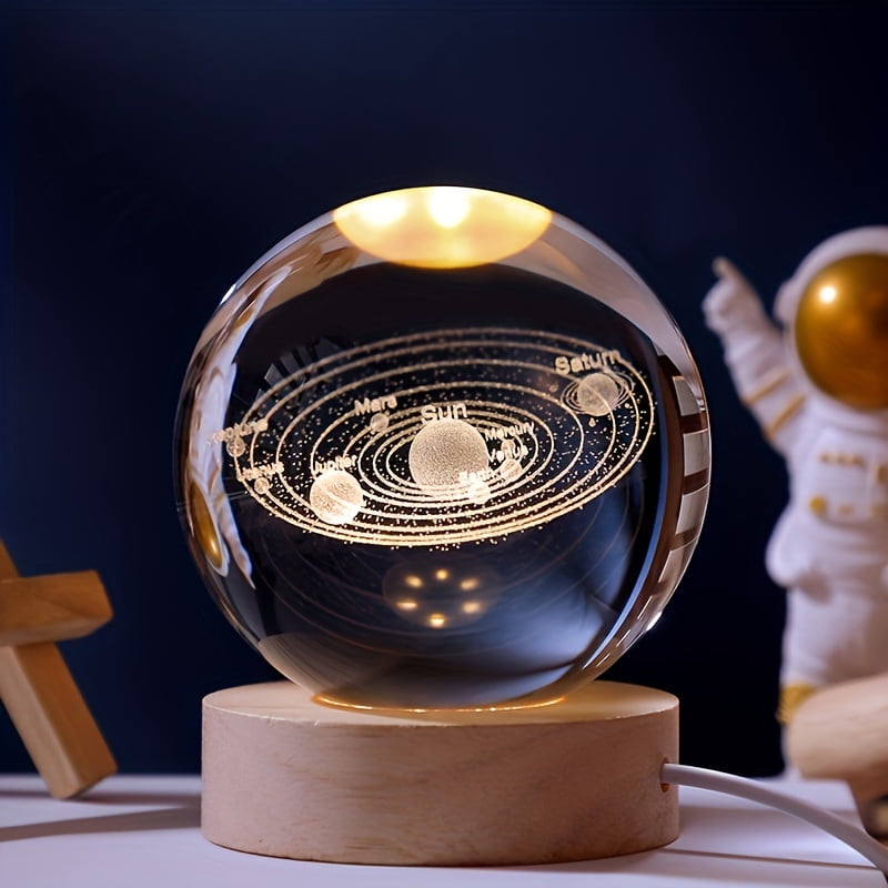 Solar System Crystal Ball 3D Sun System Planets Model Globe, Home ...