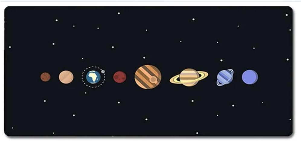 Solar System Desk Mat Universe Gaming Desk Pad Space Mouse Pad Keyboad ...