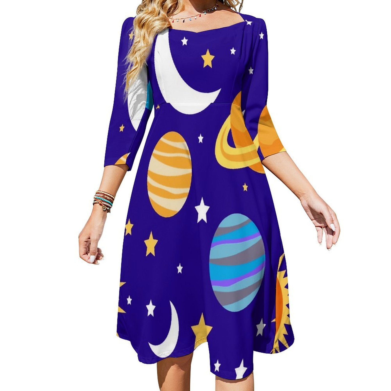 Solar System Dress Summer Dresses Woman Street Style Big Size Casual ...