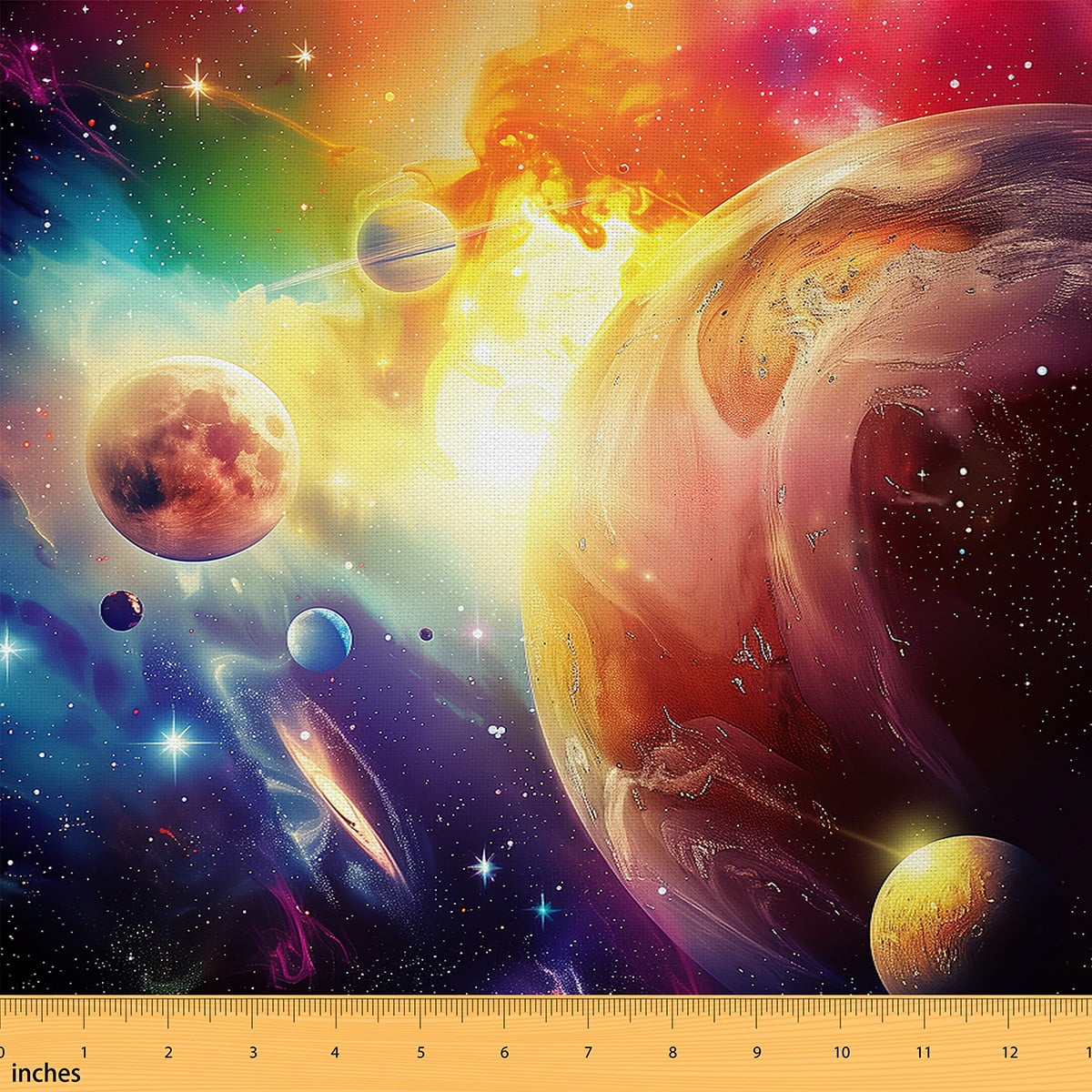 Solar System Fabric by The Yard,Outer Space Art Upholstery Fabric for ...