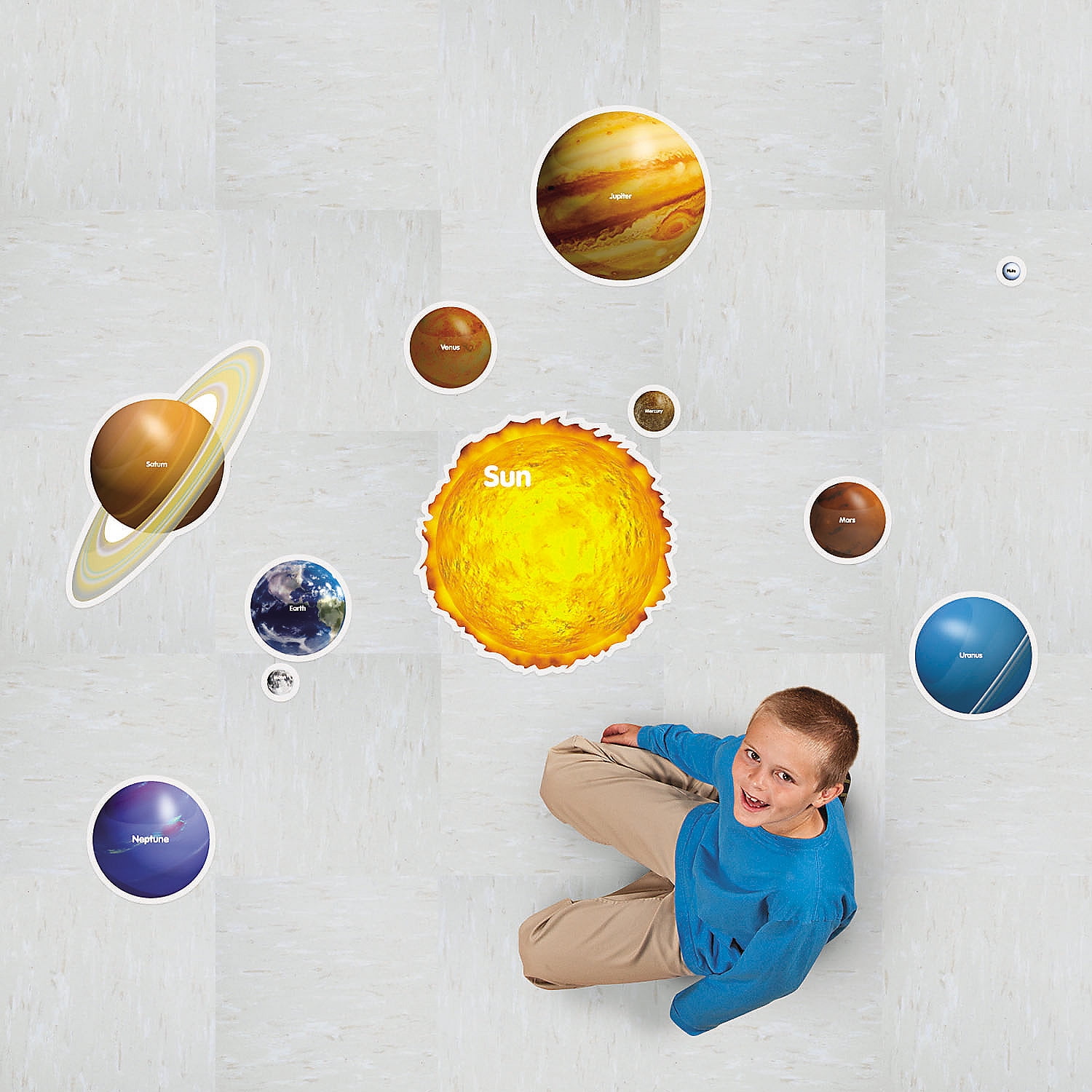 Solar System Floor Clings - Educational - 10 Pieces - Walmart.com