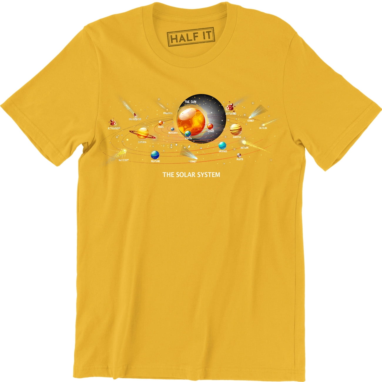 Solar System Funny Space Astronomy Fashion Retro Planets Cool T-Shirt ...