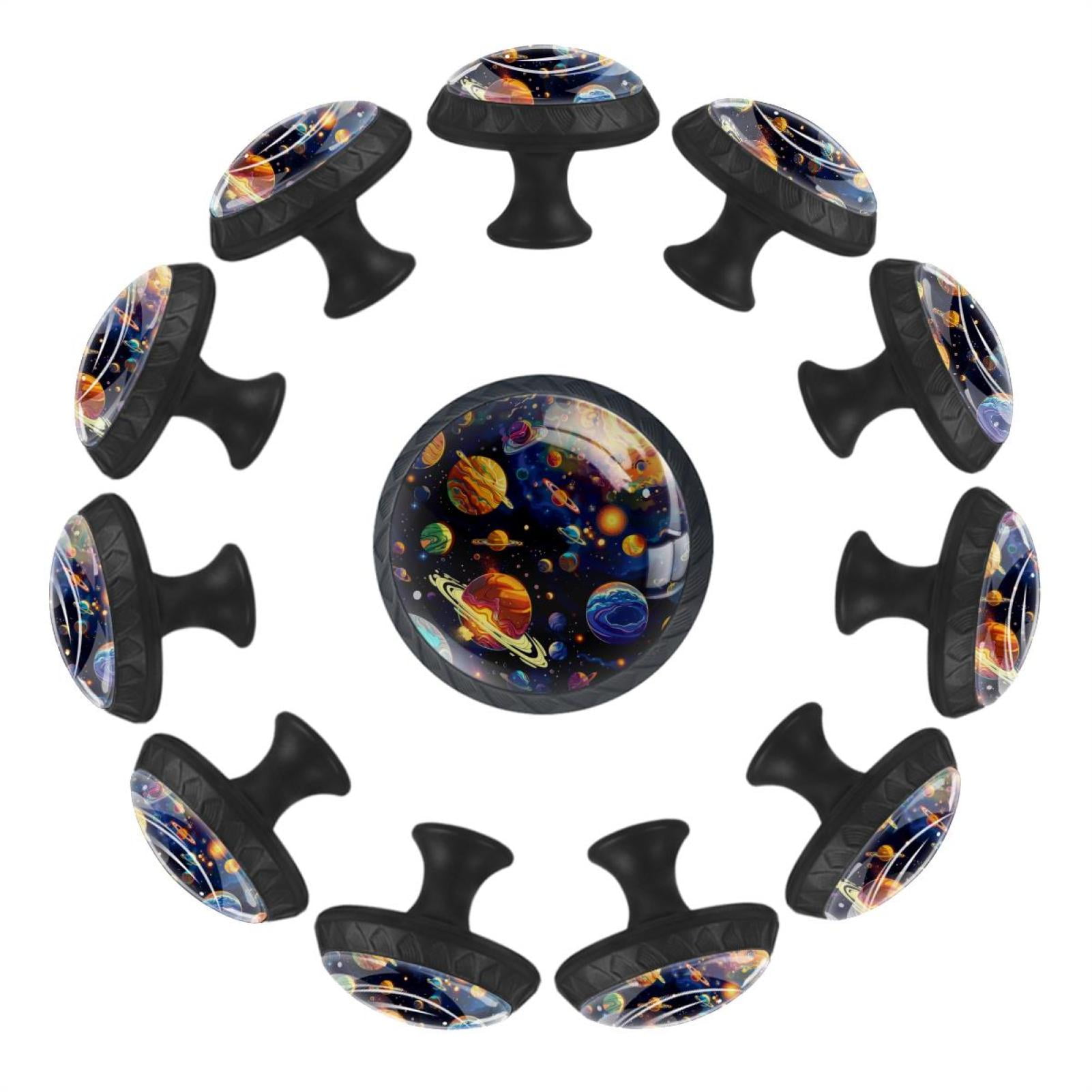 Solar System Galaxy Astronomy Universe 35MM Round Glass Cabinet Knobs ...