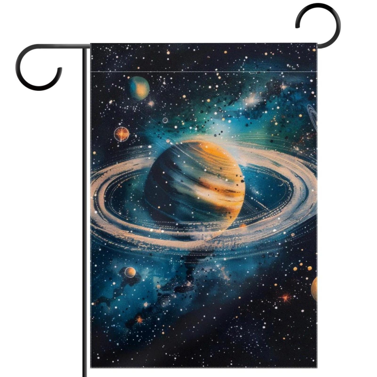 Solar System Galaxy Universe Double Sided Garden Flag Decorative ...
