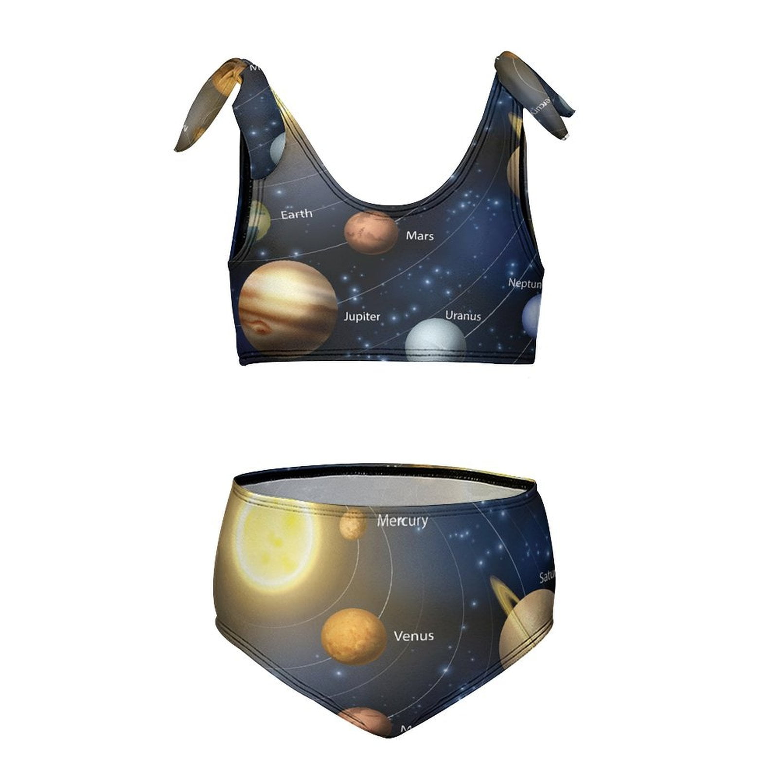 Solar System Girl's 2 Piece Bikini Set Beach Sport Swimsuit Swimwear 7-9Y（120cm） - Walmart.com
