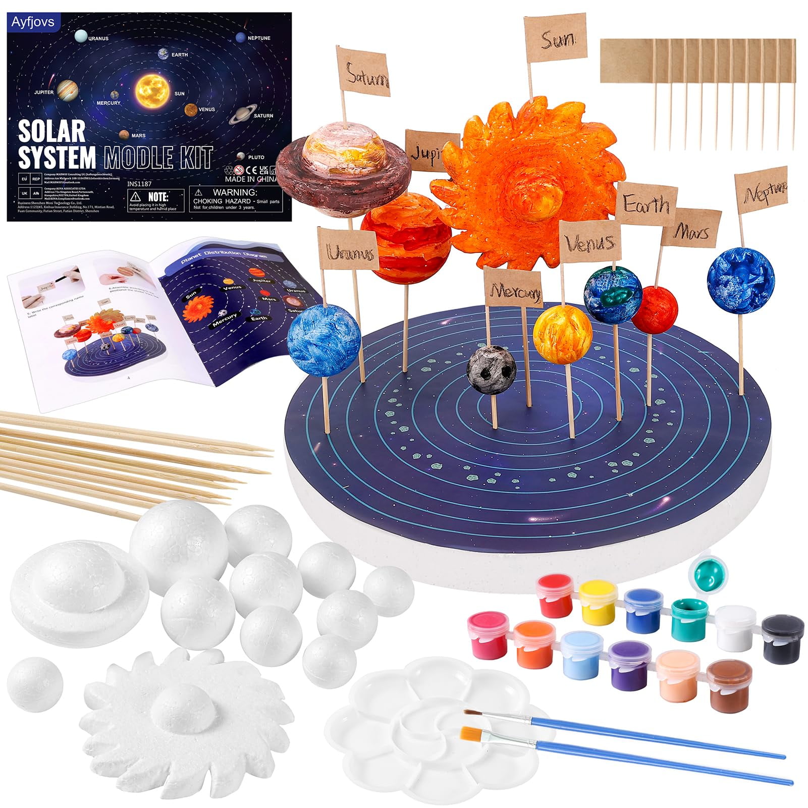 Solar System Model Kit, Solar System Foam Balls Crafts For Kids School ...