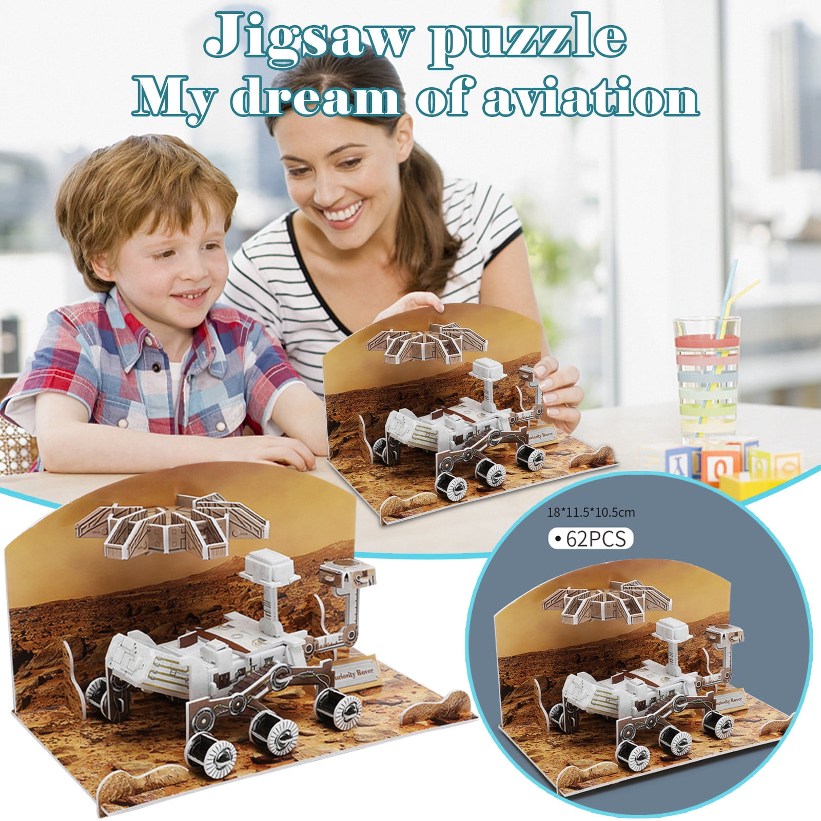 Solar System Model Puzzle Gift 3D Three-dimensional Puzzle Paper Model ...