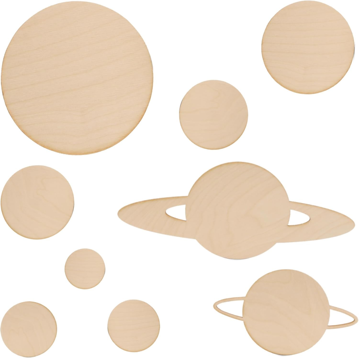 Solar System Model of Planets, DIY Wooden Crafts to Paint for Outer ...