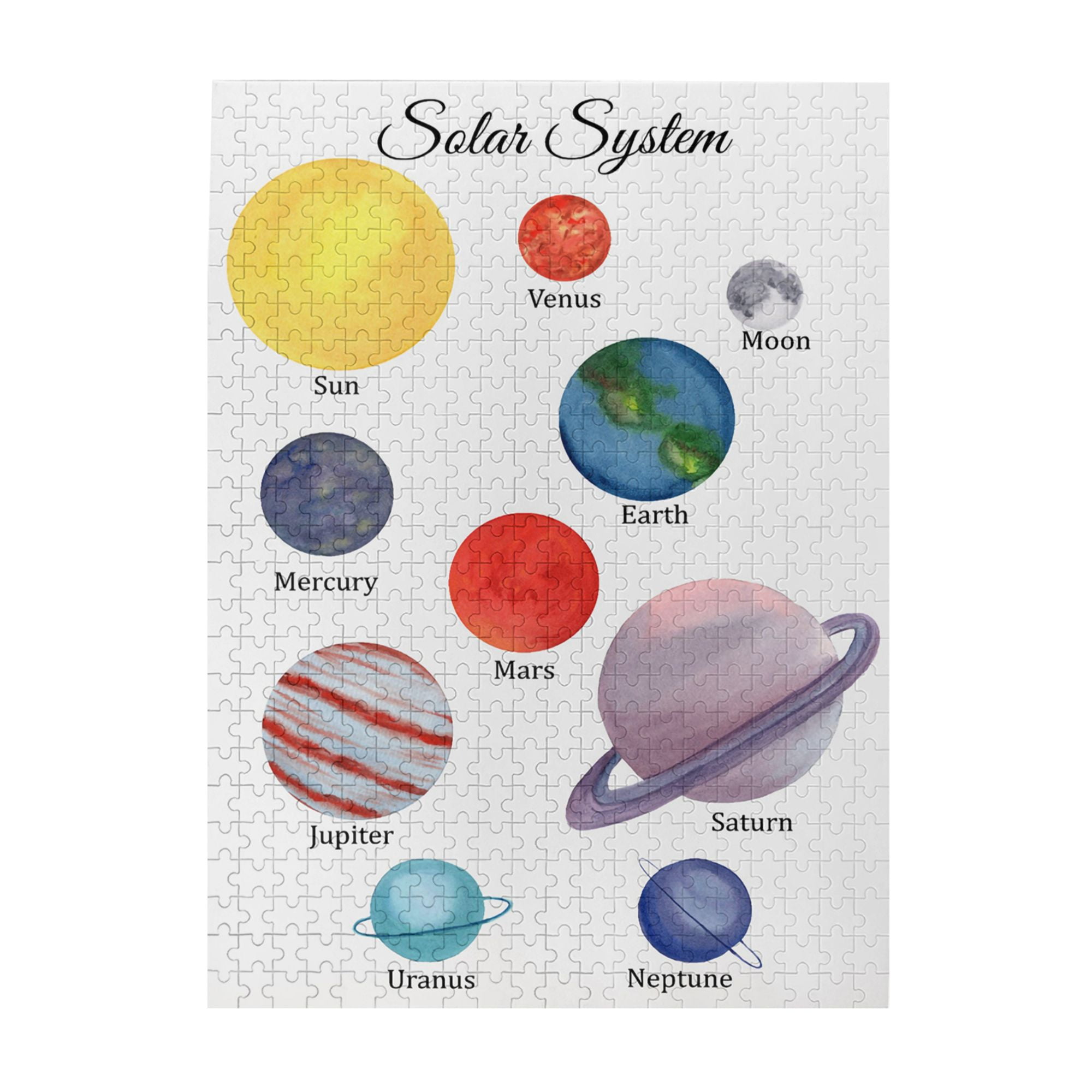 Solar System Montessori Puzzle, Educational Planets Puzzle, Homeschool ...