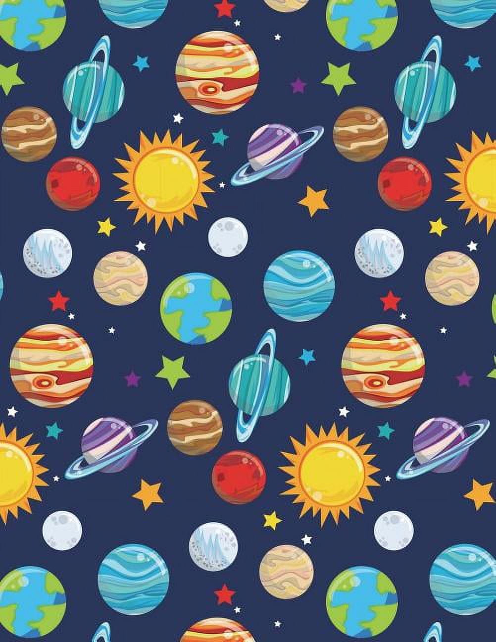 Solar System Notebook - 5x5 Graph Paper: 200 Pages 8.5 x 11 Quad Ruled ...