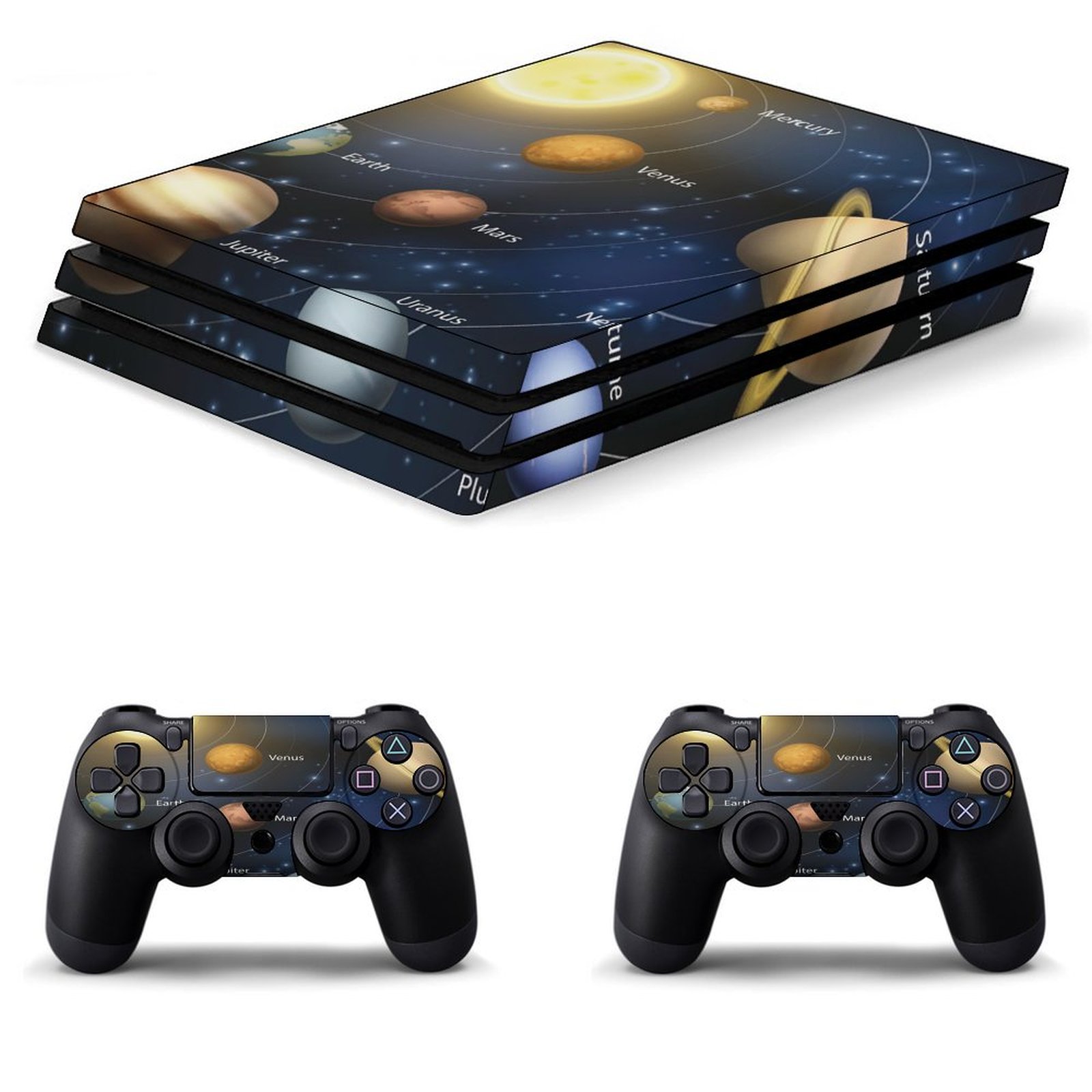 Solar System PS4/PS4 Pro/PS4 Slim Skin Sticker For Console And ...