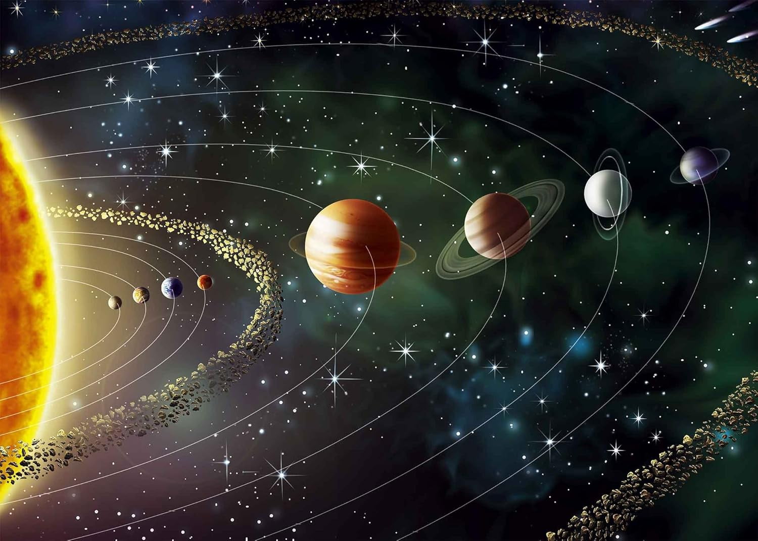 Solar System Photography Backdrop Planet Rotation Cosmic Galaxy ...