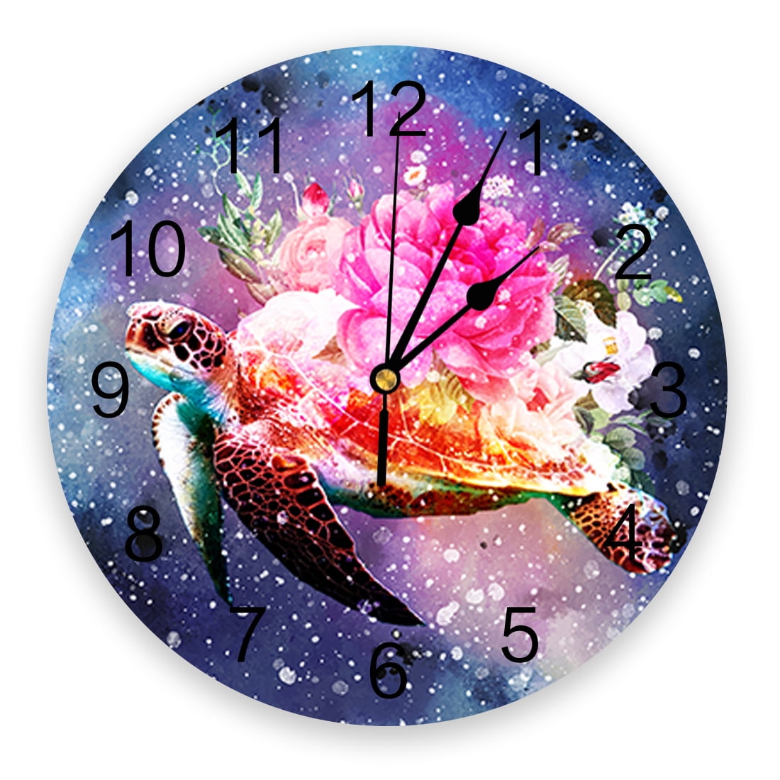 Solar System Planet Around The Sun Rotating Label Round Wall Clock for ...
