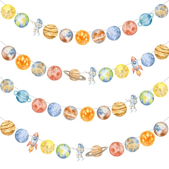 Solar System Birthday Banner