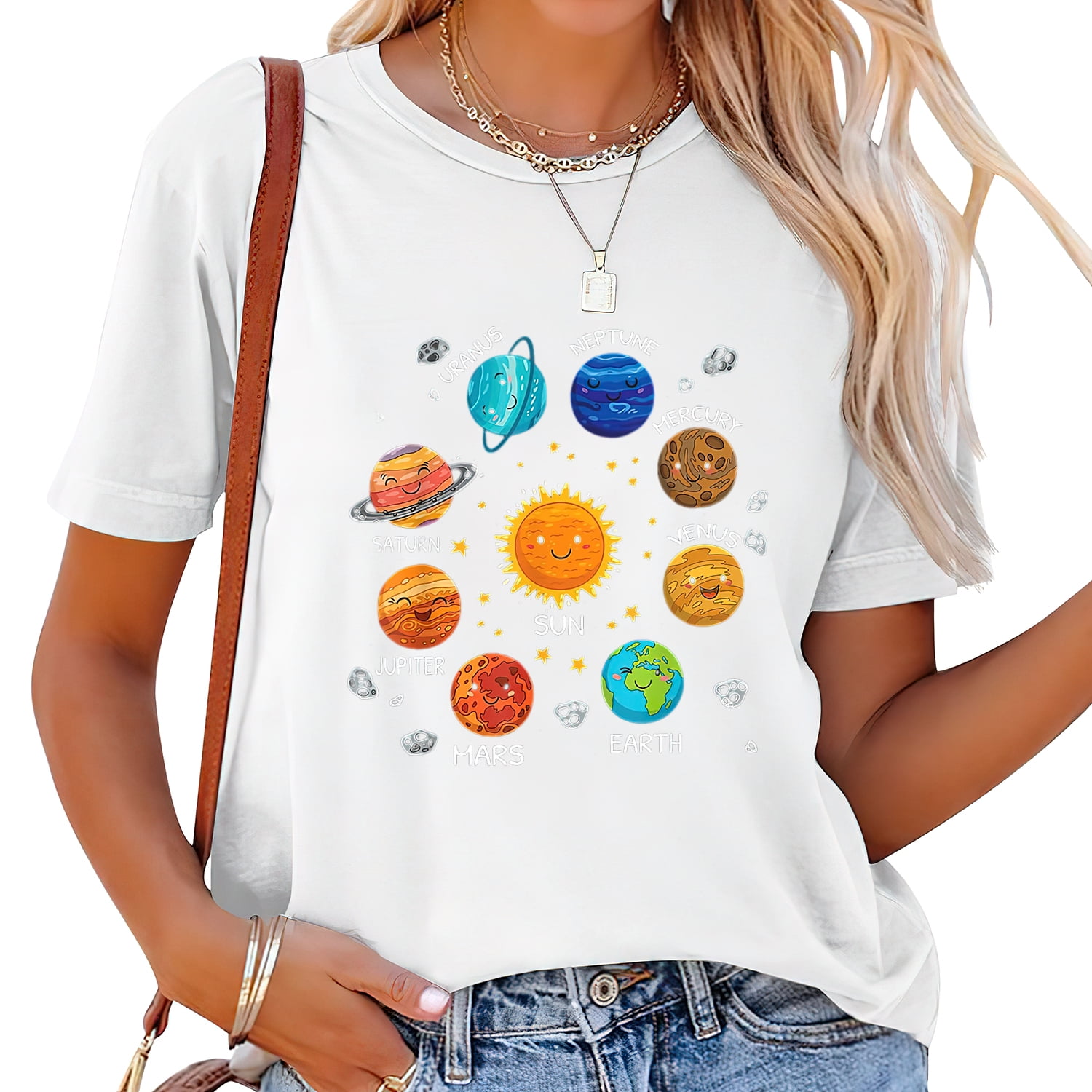 Solar System Planets And Space Scientific T-Shirt - Walmart.com