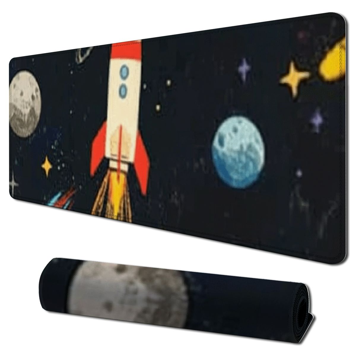 Solar System Planets Astronaut Mouse Pad Gaming Mousepad Thick Long ...