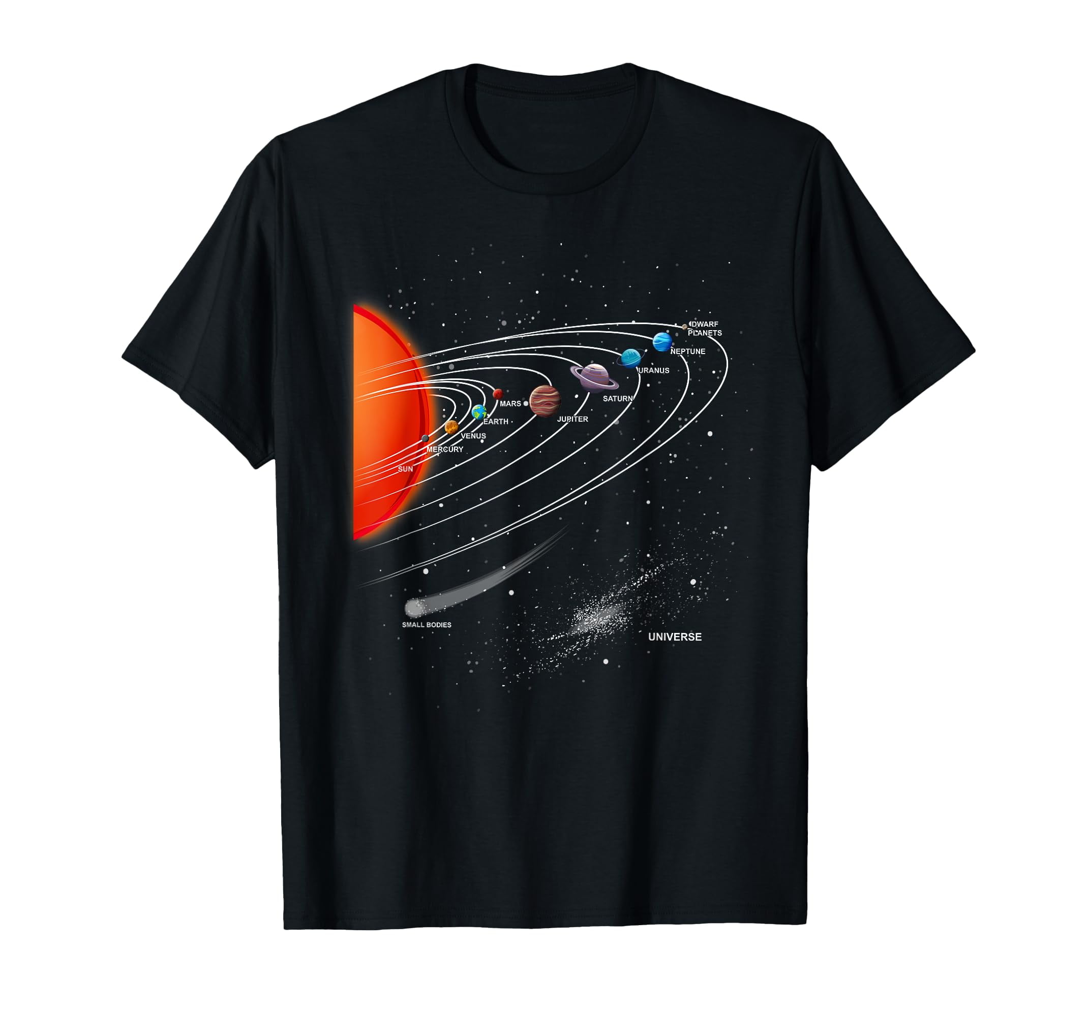 Solar System Planets Out of Space Astronomy T-Shirt - Walmart.com