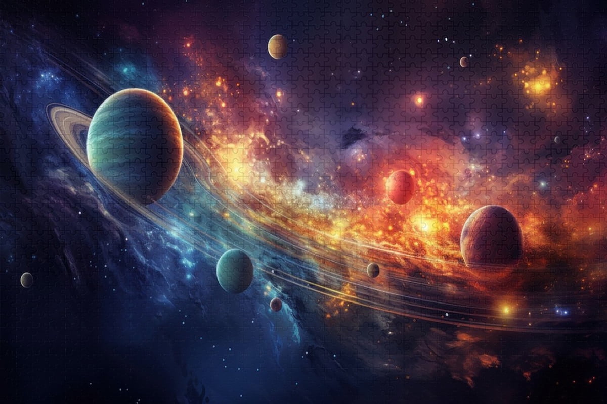 Solar System Planets Puzzle 500 Pieces-Holiday Jigsaw Puzzle Featuring ...