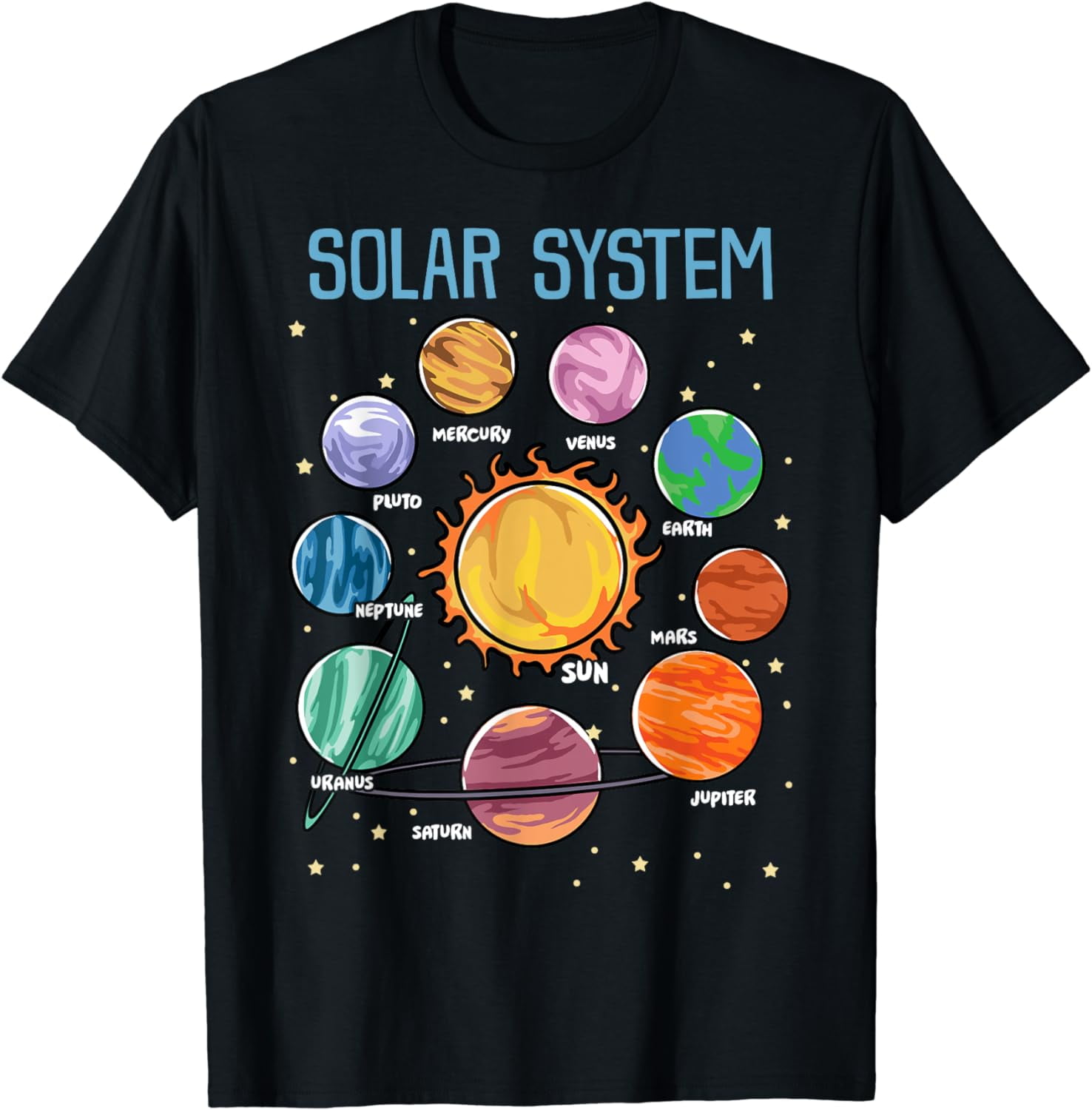 Solar System Planets Science Space Boys Girls STEM Kids T-Shirt Graphic ...