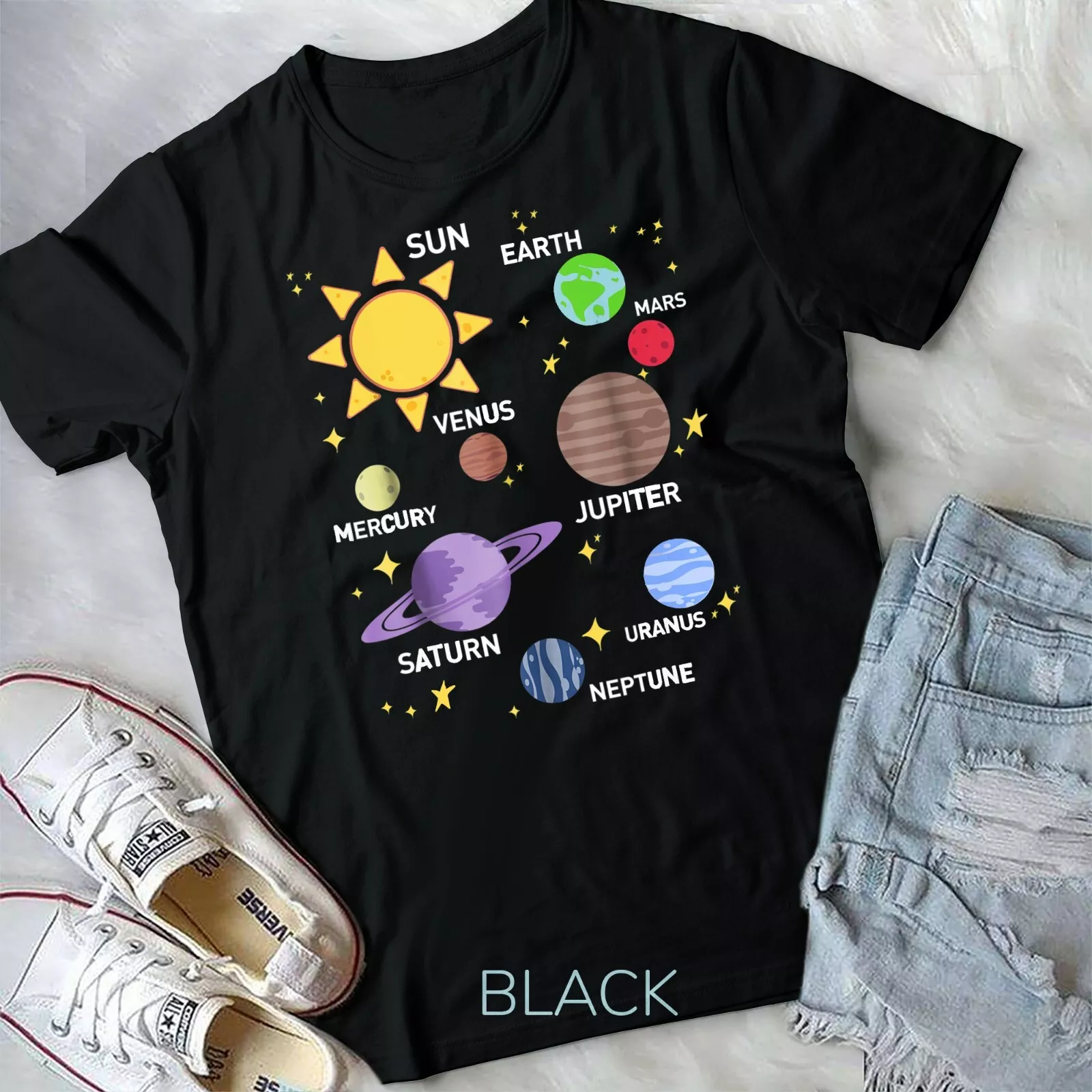 Solar System Planets, Simple and Clean Astronomy and Space Graphic New ...