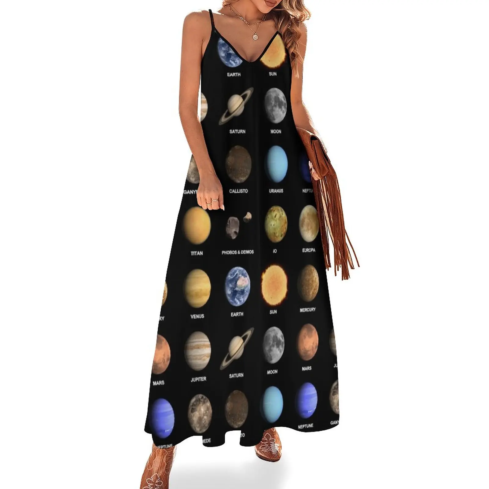 Solar System Planets Sleeveless Dress chic and elegant evening dress ...