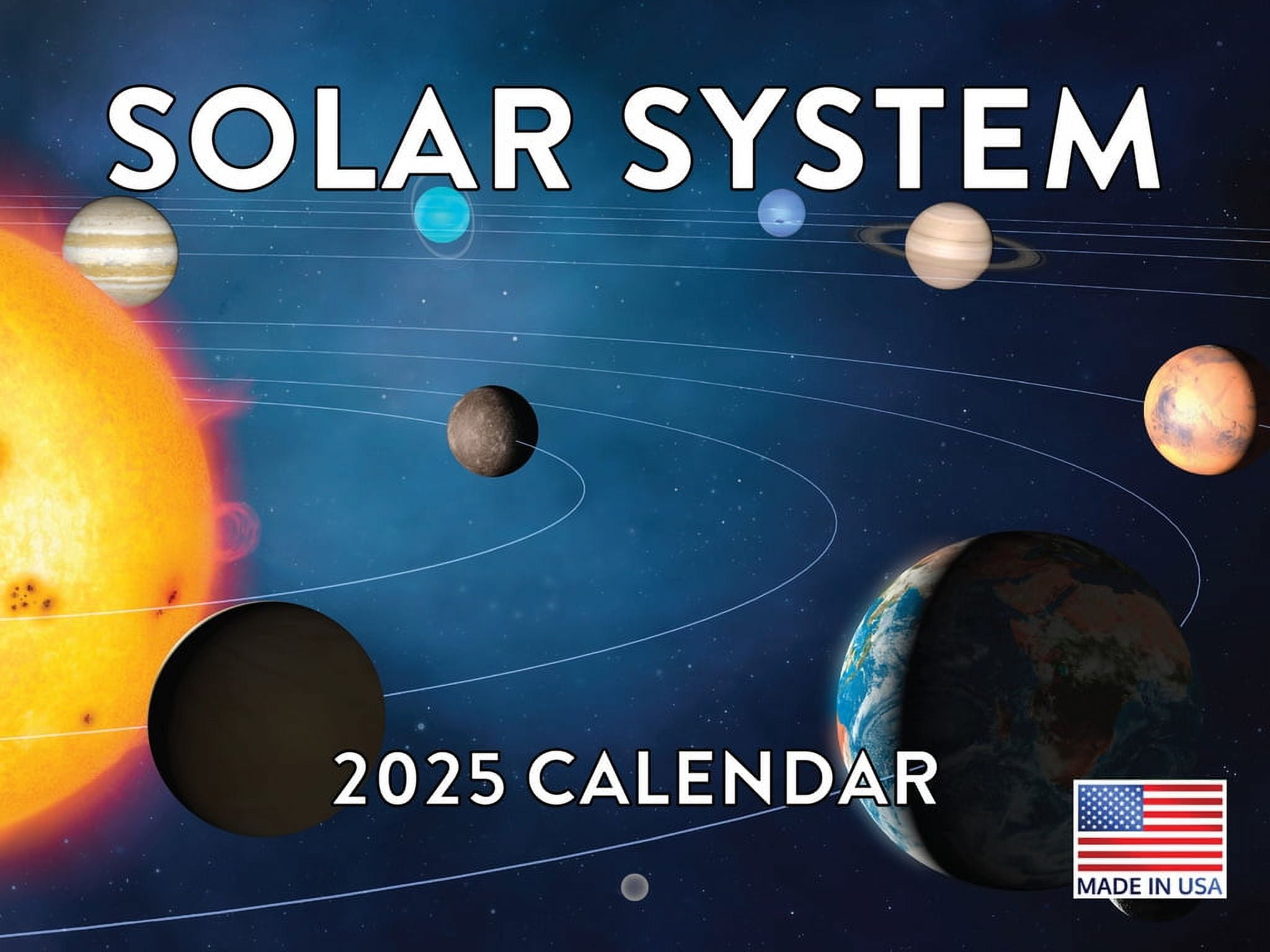 Solar System Planets Space 2025 Calendar Monthly Wall Calender 12 Month ...