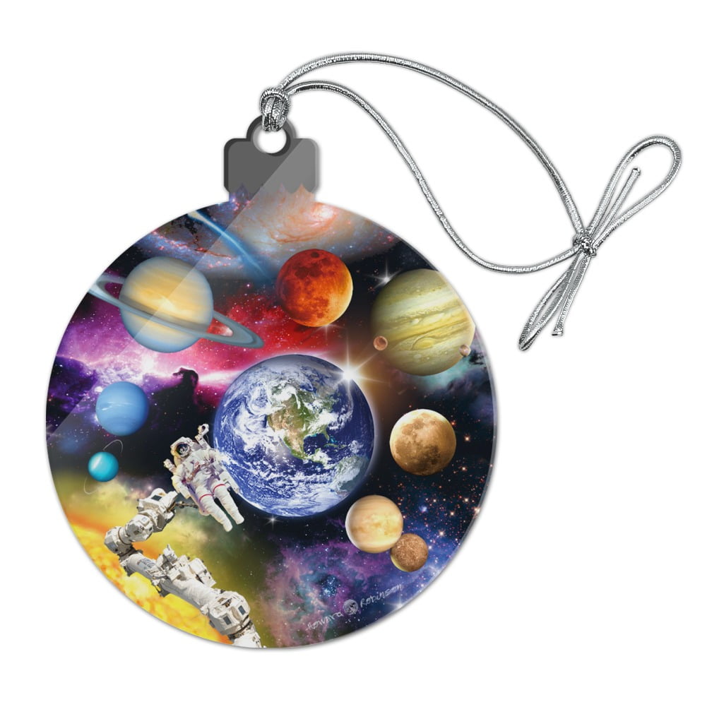 Solar System Planets Space Earth Saturn Jupiter Mars Acrylic Christmas ...