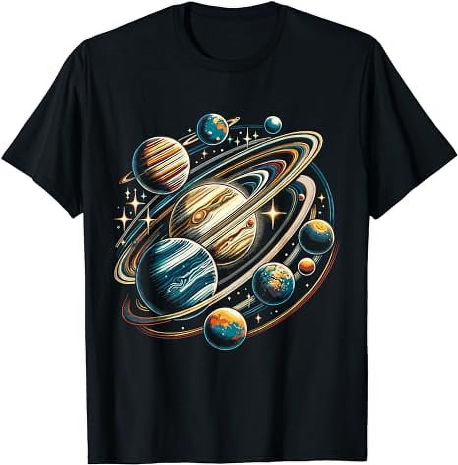 Solar System Planets Space T-Shirt - Walmart.com